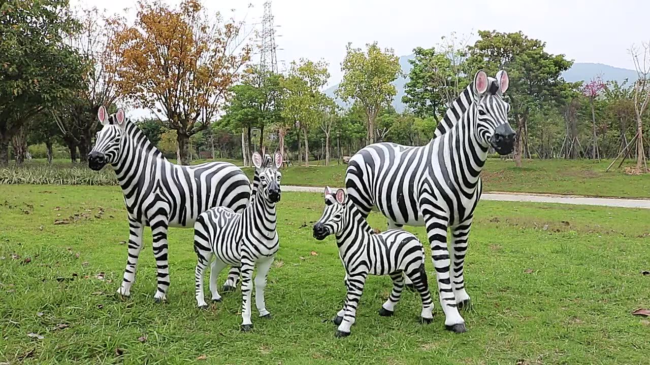 Life Size Safari Animals Decoration Fiberglass Resin Rhino Hippo Lion ...