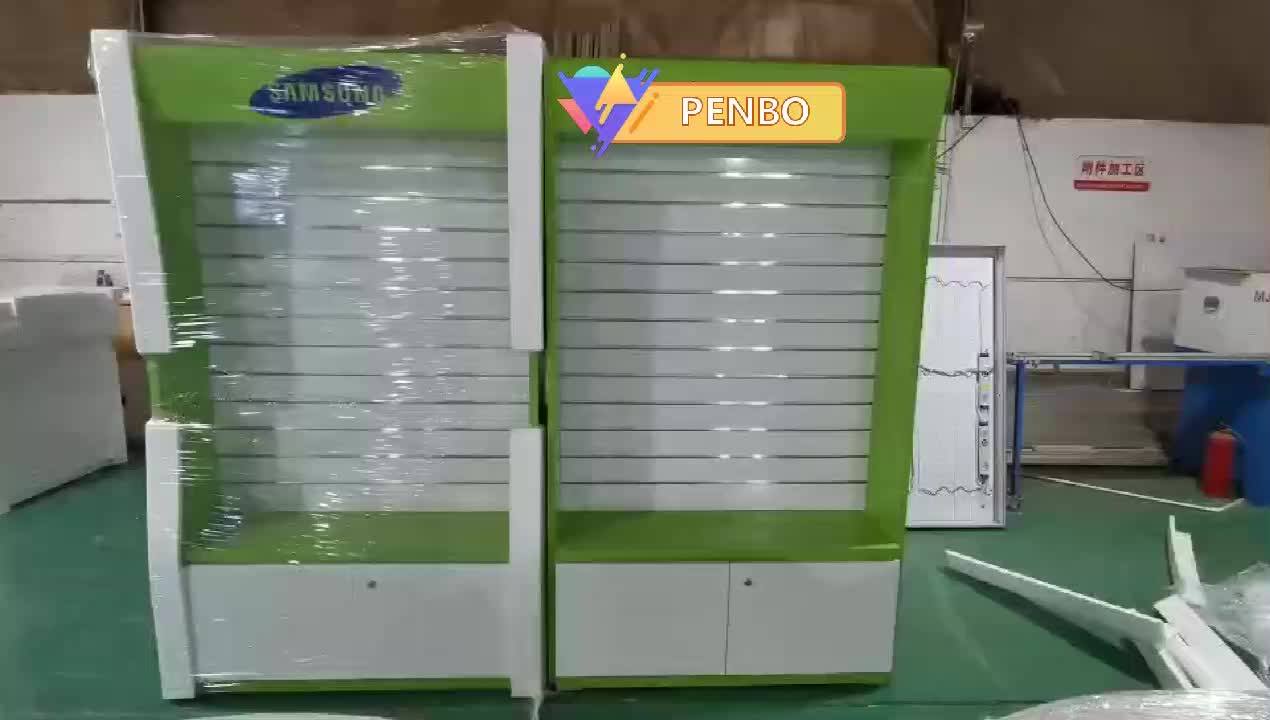 Accessories Mdf Cellphone Wall Display Cabinet / Mobile Display Shop ...