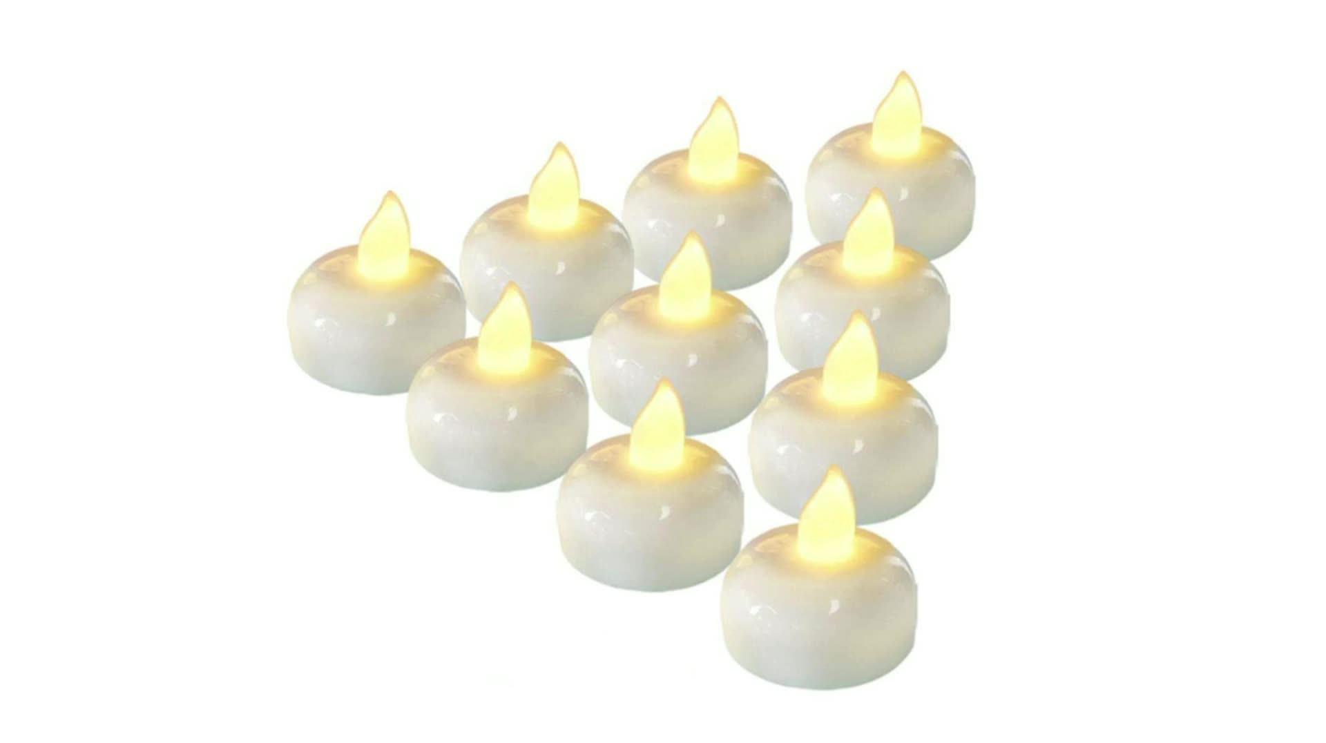 Water Activated Led Tea Light Yellow Flicker Floating Led Tealight ...