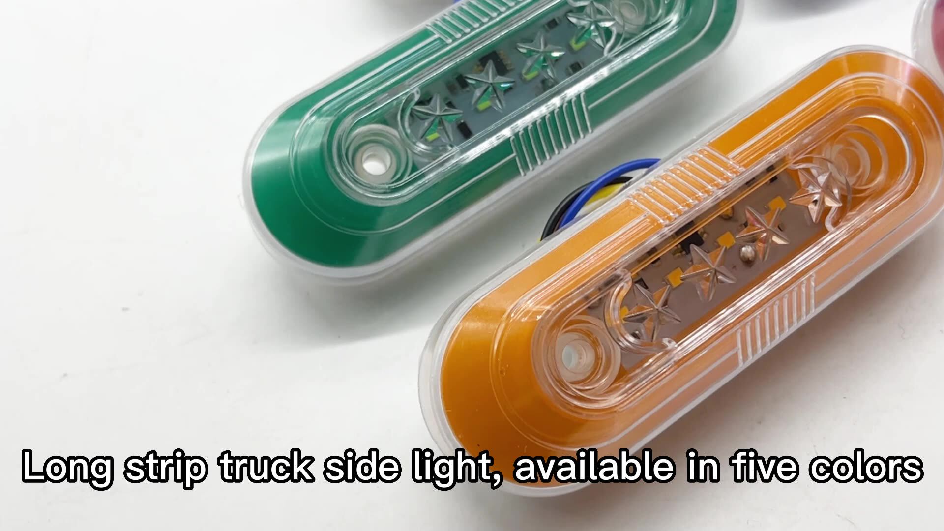 Rectangular Strip Waterproof Red 4 Led Truck Trailer Bus Lorry ...