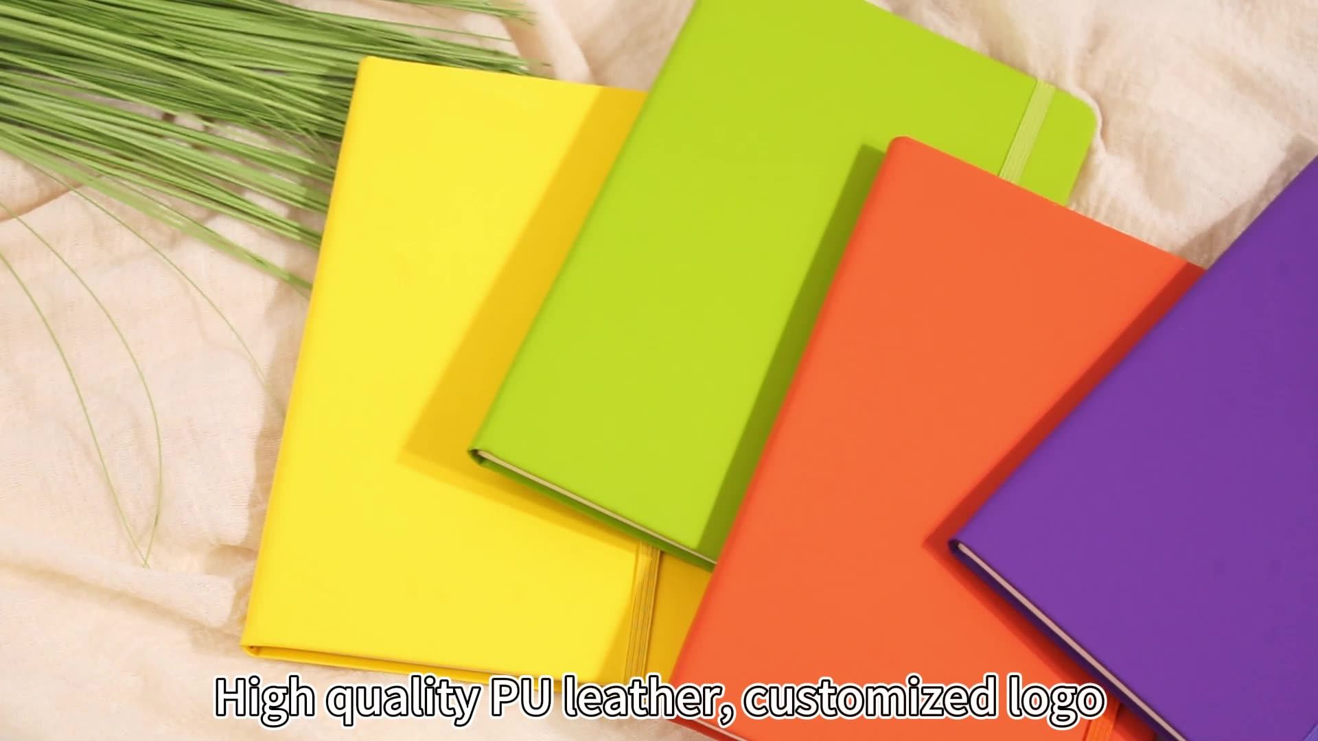 Wholesale Custom Planner A5 With Elastic Strap Pu Leather Journal Diary ...