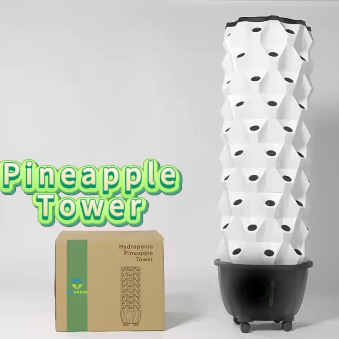Garden Vertical Hydroponic Grow Tower System Hydroponics Pineapple ...