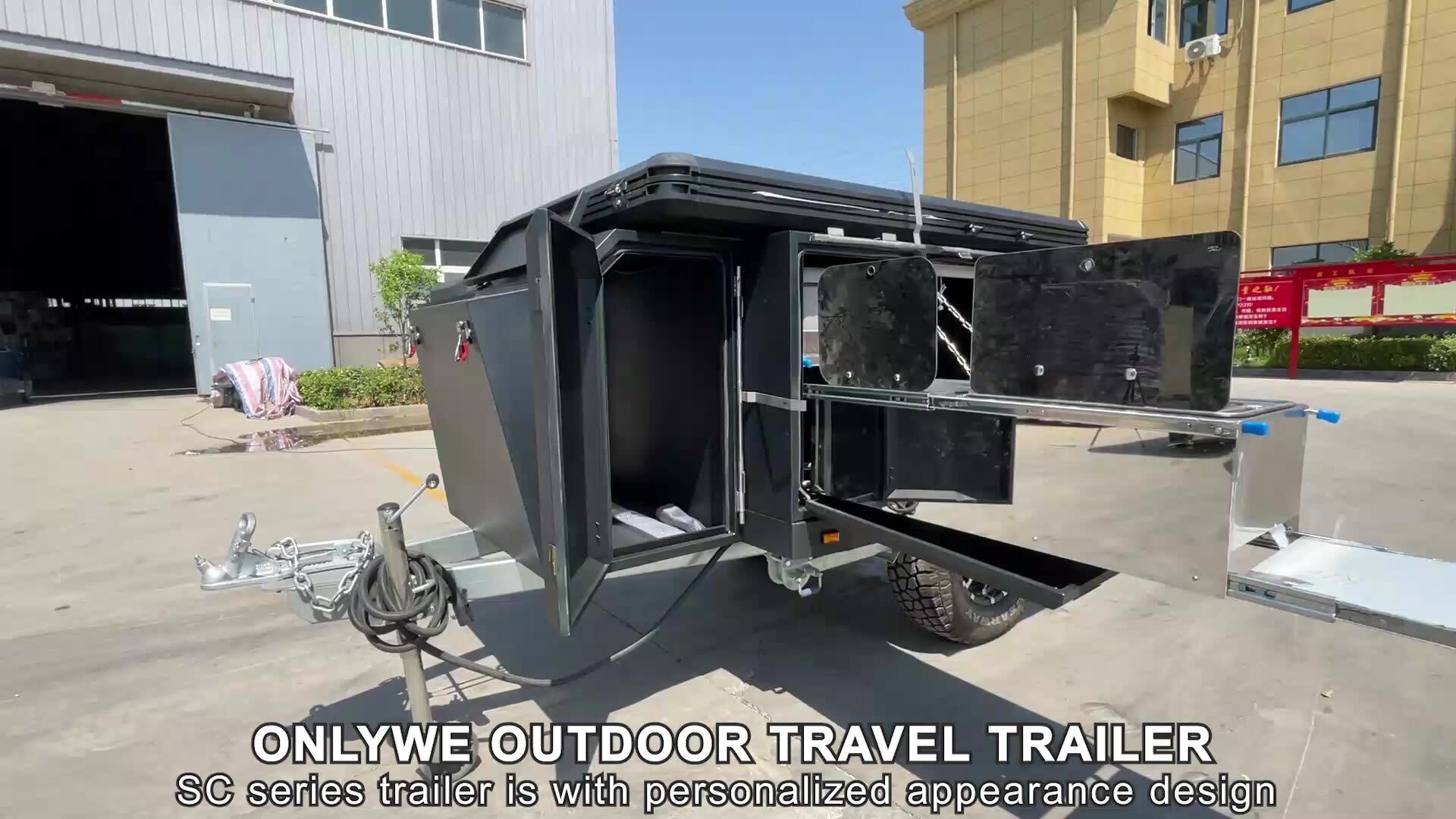 Onlywe Mini Off Road Camper Trailer Small Tow Behind Camper Rv Caravan ...