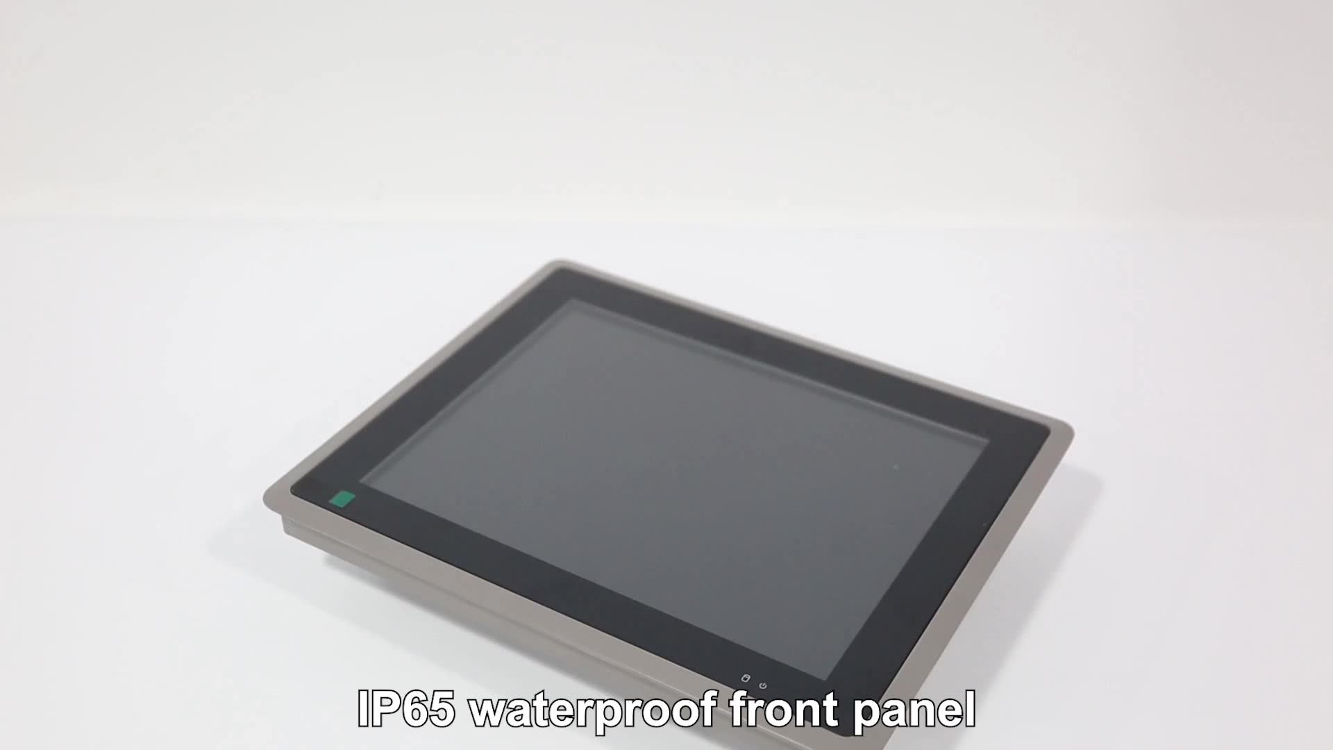 Dual Rj45 Ports Rs232 Rs485 Wall Mount 10.4 Inch Full Aluminium Fanless ...