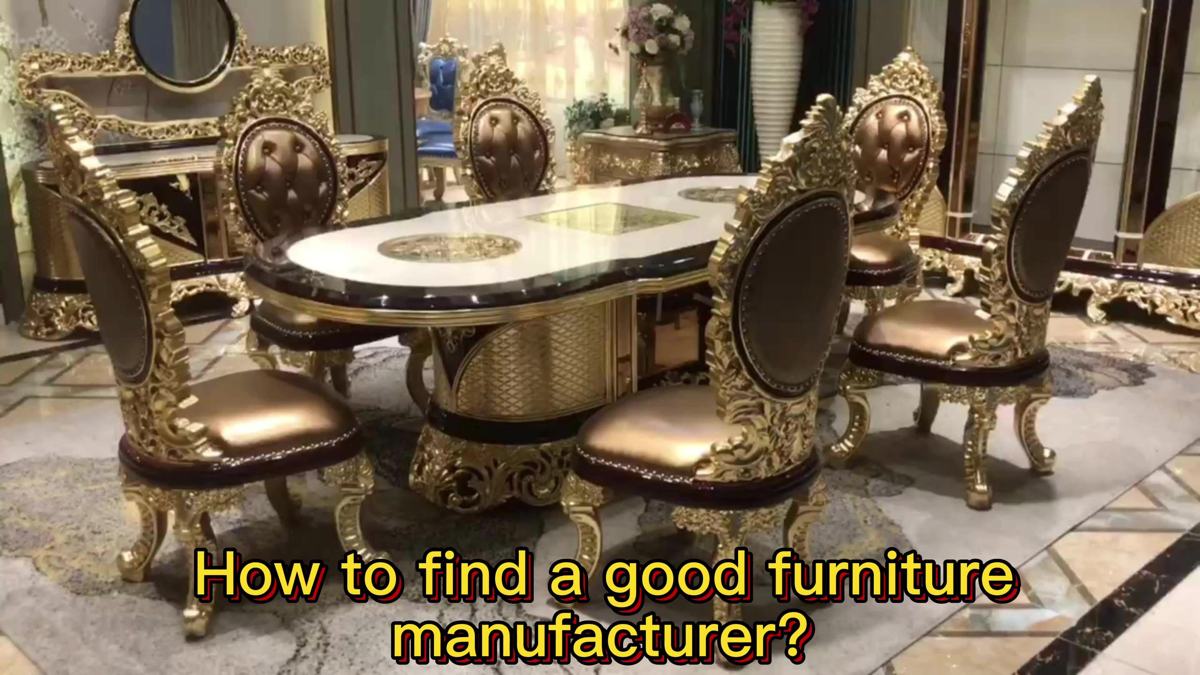 European Royal Dining Table Set 6 Seater Luxury Dining Table Solid ...