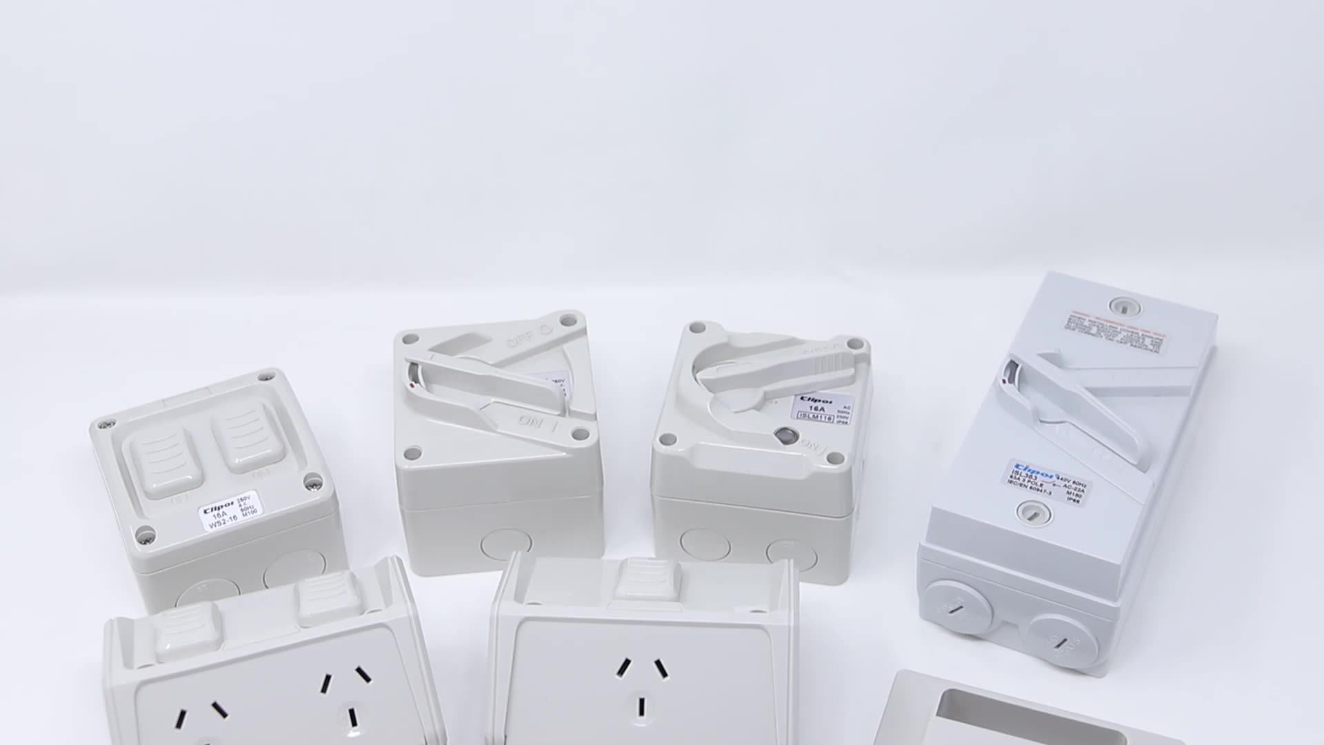 Australia Ip66 Weatherproof Push Button Switch Two Gang Outdoor Double ...