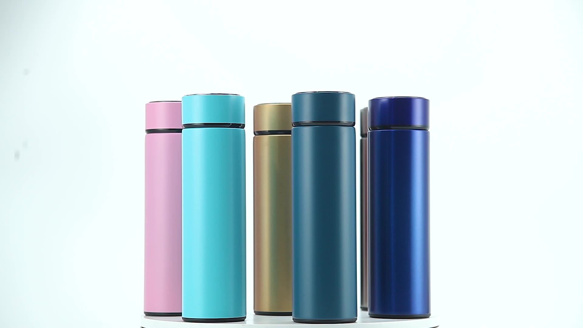 Custom Brand 500ml Stainless Steel Vacuum Thermal Smart Tea Reminder ...