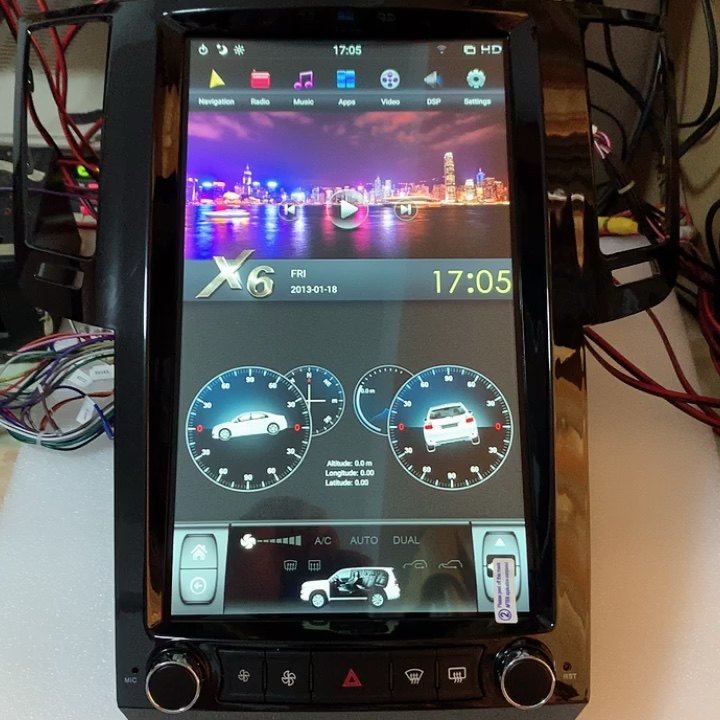 Px6 Vertical Screen Car Multimedia Player Radio Gps Navigation For Ford ...