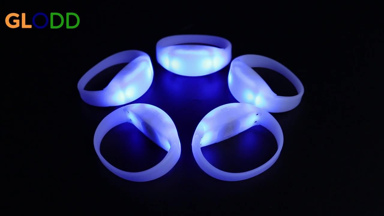 Pulseras Led New Product Promotional Glowing Color Changing Customized ...