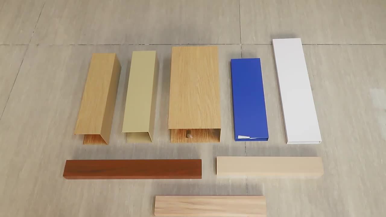 U-shaped Aluminum Strip Baffle Ceiling Panel Suspended Metal Linear ...