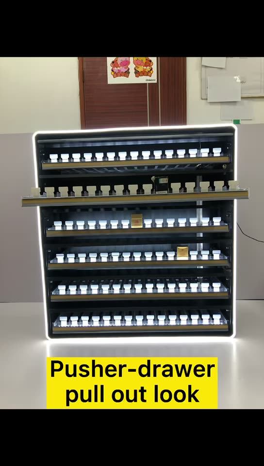 Spring Loaded Shelf Pusher Led Metal Cigarette Pack Display Unit Rack ...