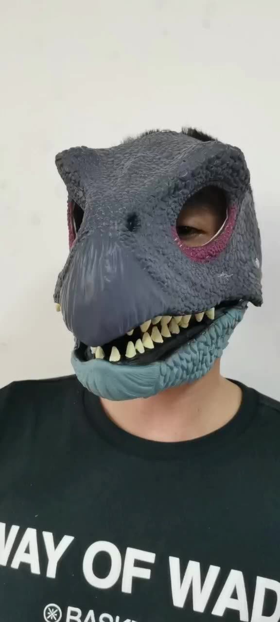Jurassic World Latex Dinosaur Mask Therizinosaurus With Opening Jaw ...
