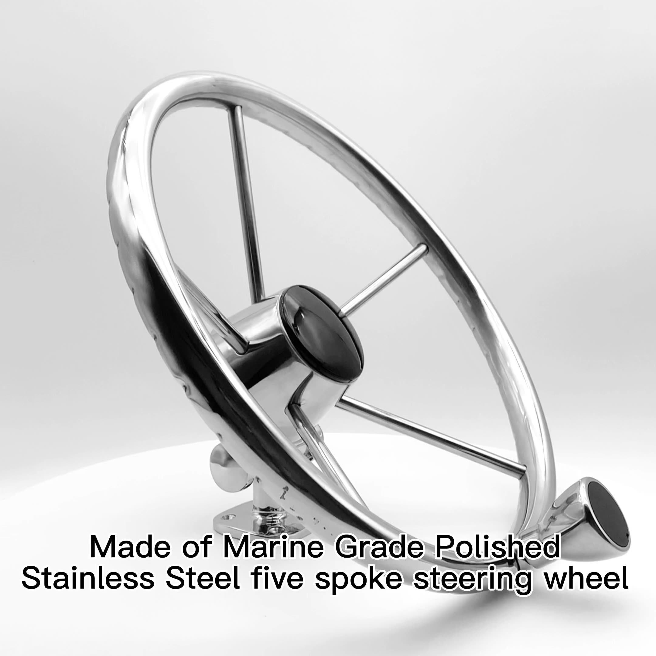 Little Dolphin 5 Spoke Destroyer Control Sailboat Steering Wheel Boat ...