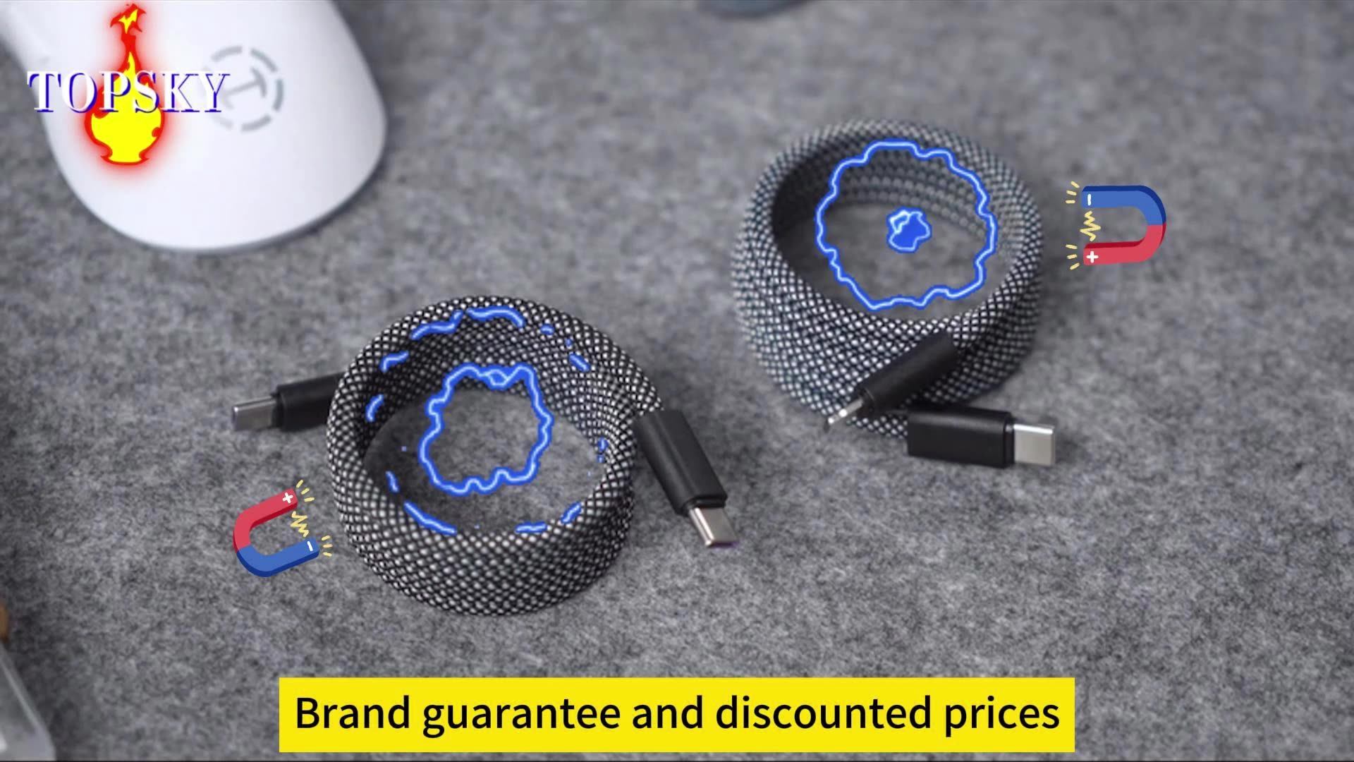 Retractable Type C 240w Full Magnetic Data Cables Storage 1m 3.3ft Usb ...