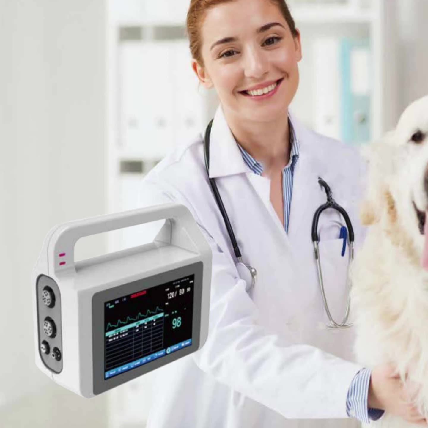 Veterinary Vital Signs Monitor Ve5 Pet Animal Spo2+nibp+pr Monitor ...
