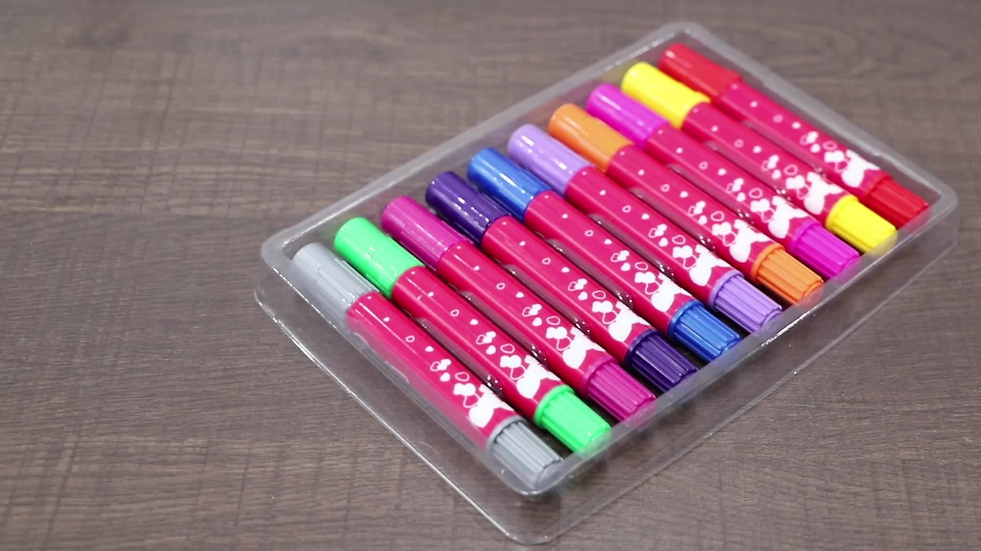 Multicolor Quick Dry Simple Design Broad Line Permanent Marker Set ...