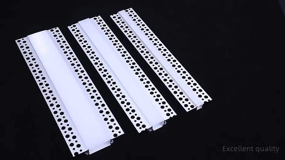 With Diffuse Recessed Plaster In Gypsum Drywall Alu Channel Extrusion ...