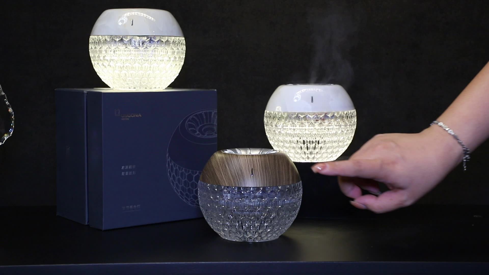 Humidification Circular Night Lights New Modern Lamp Led Bedside Table ...