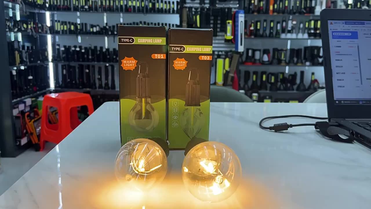 Type-c 5v Install 400mah Battery Capacity Dimming Led Rechargeable Bulb ...