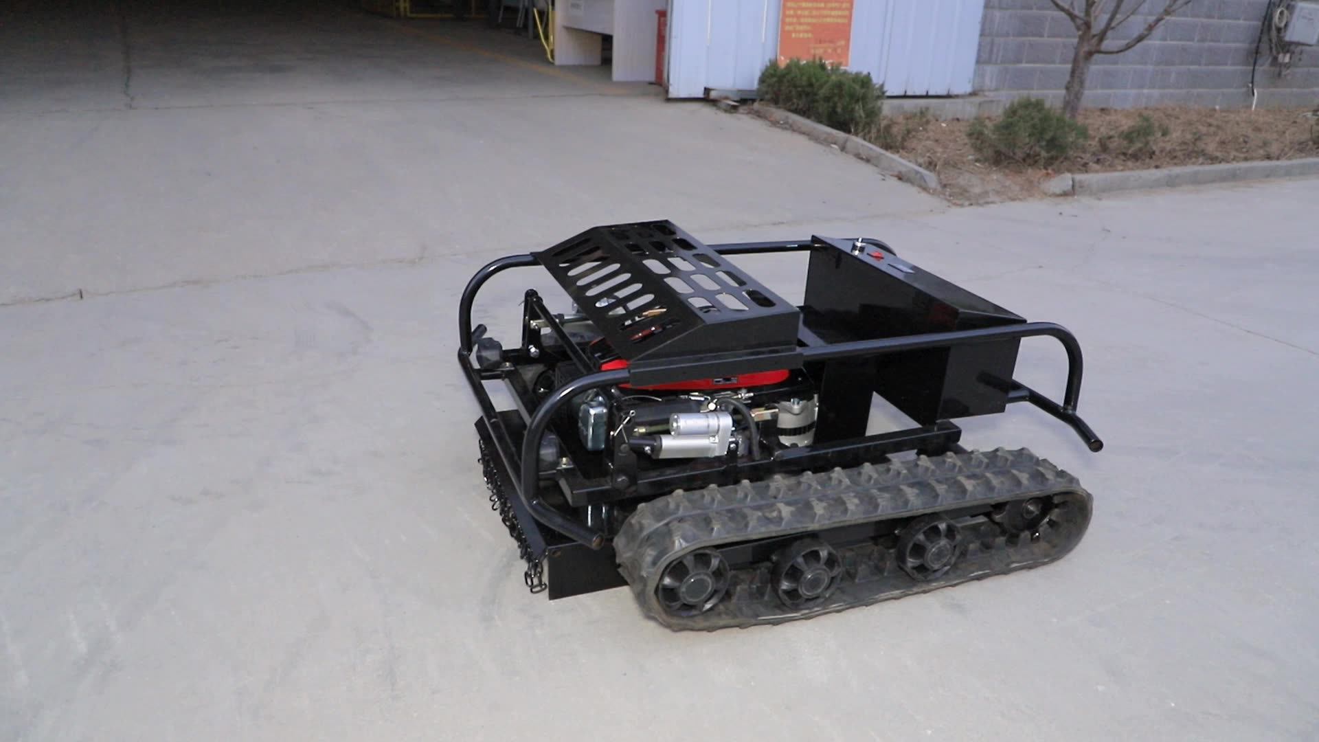 Remote Controlled Robotic All Terrain Lawn Mower With Tracked Walking ...