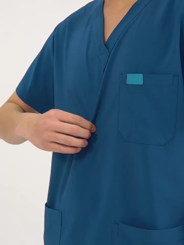 Medical Hospital Nursing Uniforms Easy Stretch Scrub Sets Doctors ...