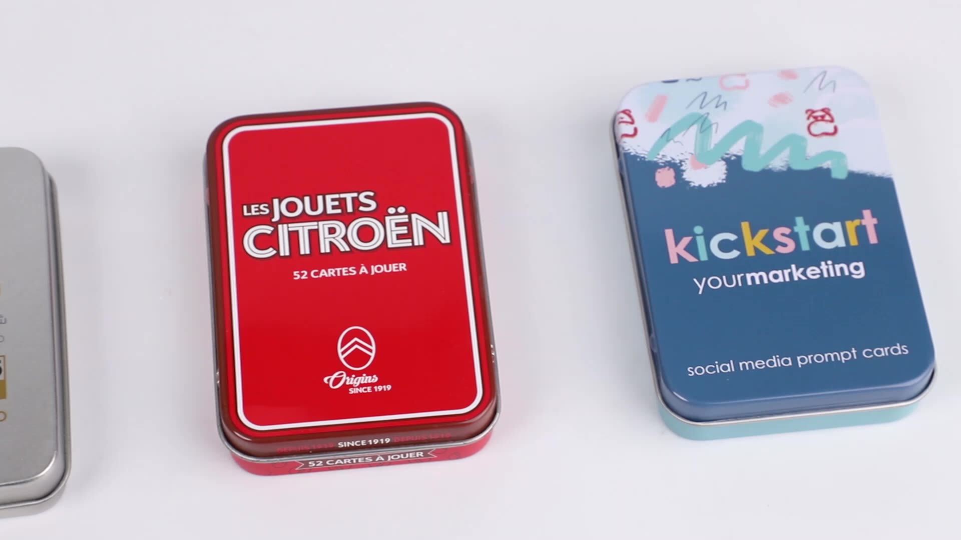 High Quality Custom Design Metal Tin Playing Card Box For 1 Single Pack ...