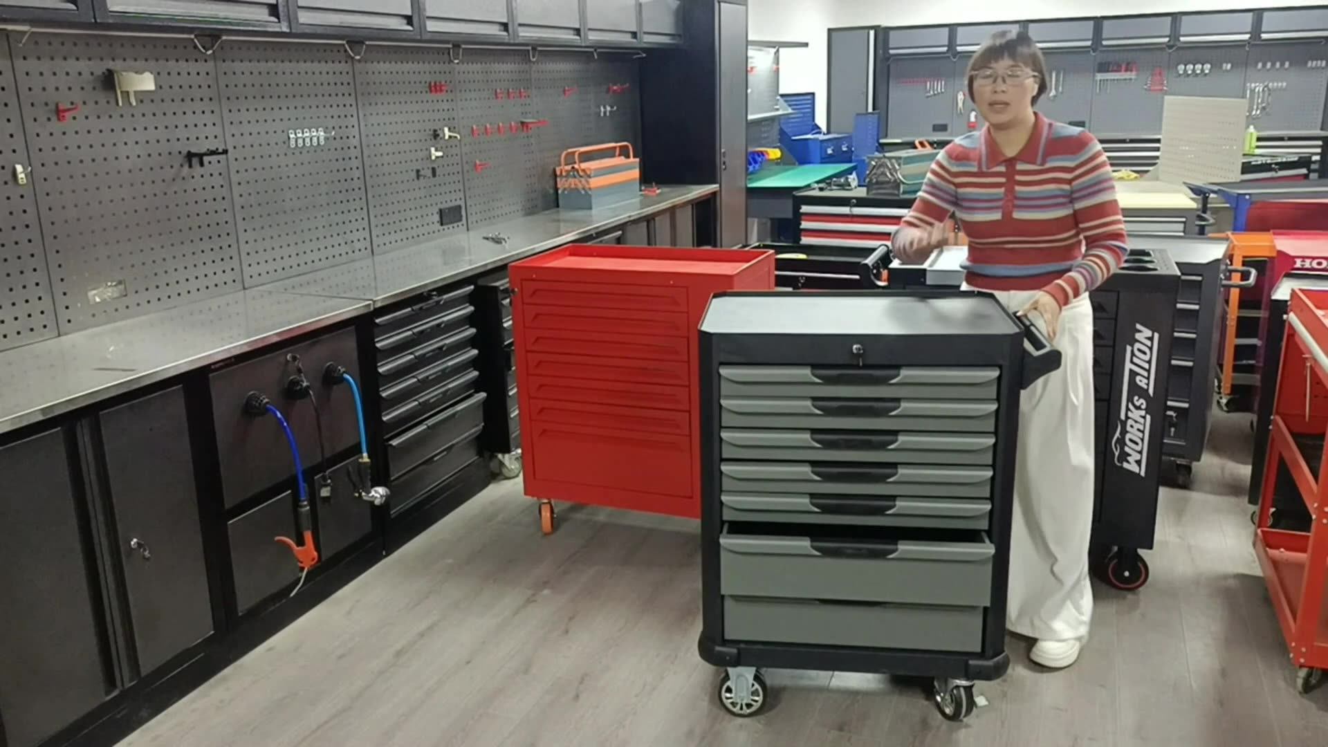 High-quality Metal Workbench Mobile Trolley Multi-layer Drawer Work ...