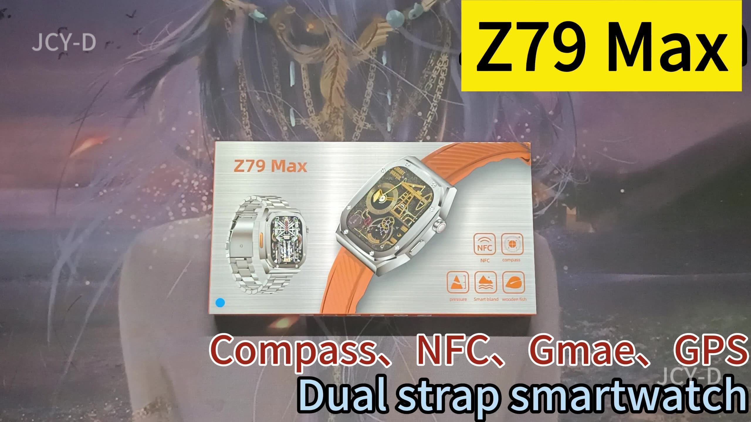 2023 Reloj Z79max Smartwatch Stainless Steel Dual Strap+wireless ...