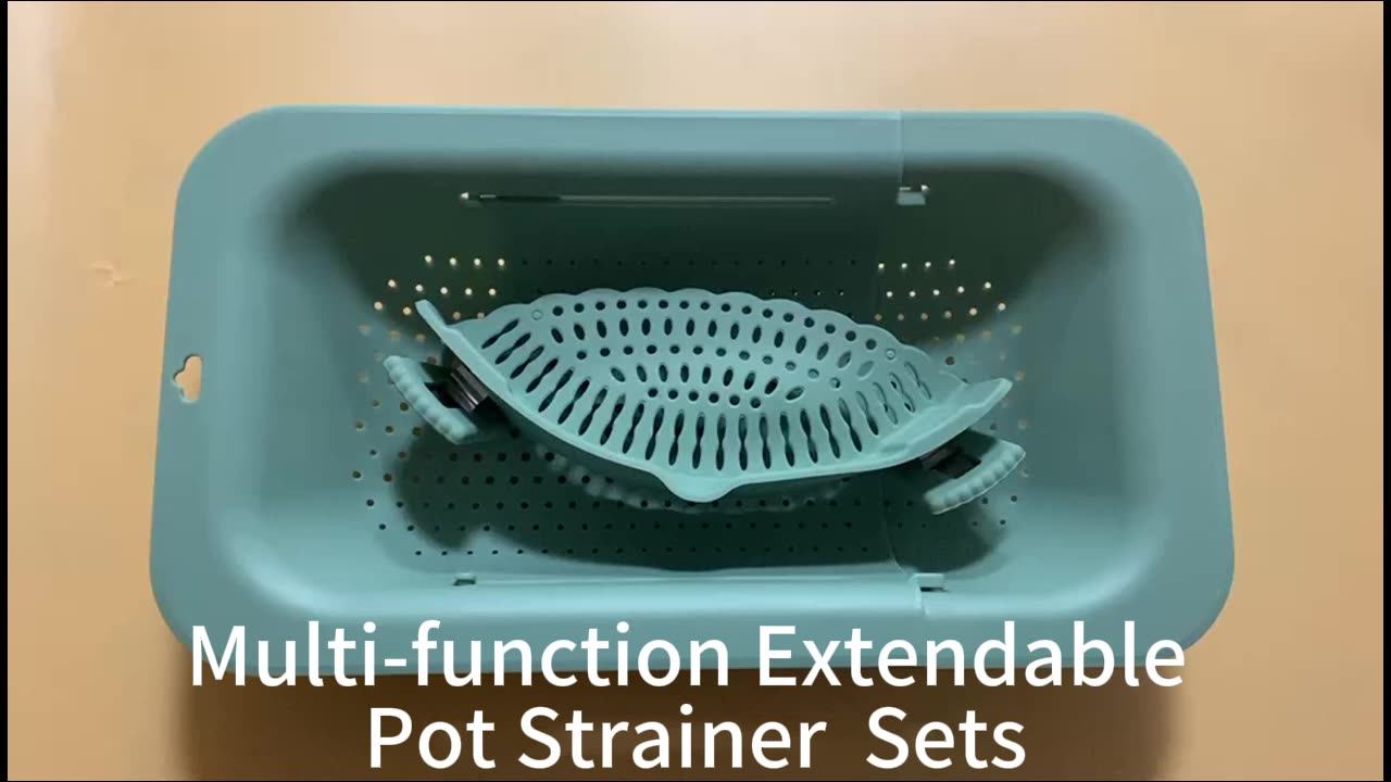 Popular Colander Set 2 Pieces Multi-function Extendable Pot Strainer ...