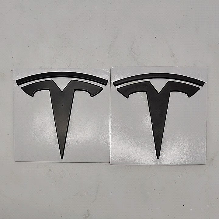 Bainel Exterior Metal Sticker Badge Logo Set For Tesla Model 3/y ...