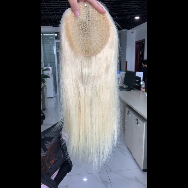 All Hand-tied Fish Net Hair Pieces Custom Integration Hair Topper For ...