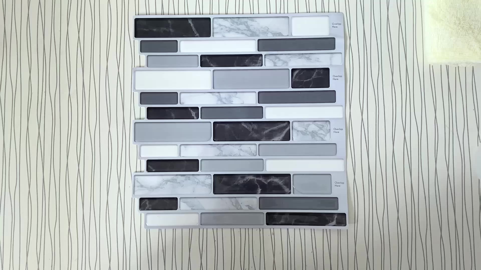 Peel And Stick Wall Tiles Individual Sheets Peel&stick Tile-look Glossy ...