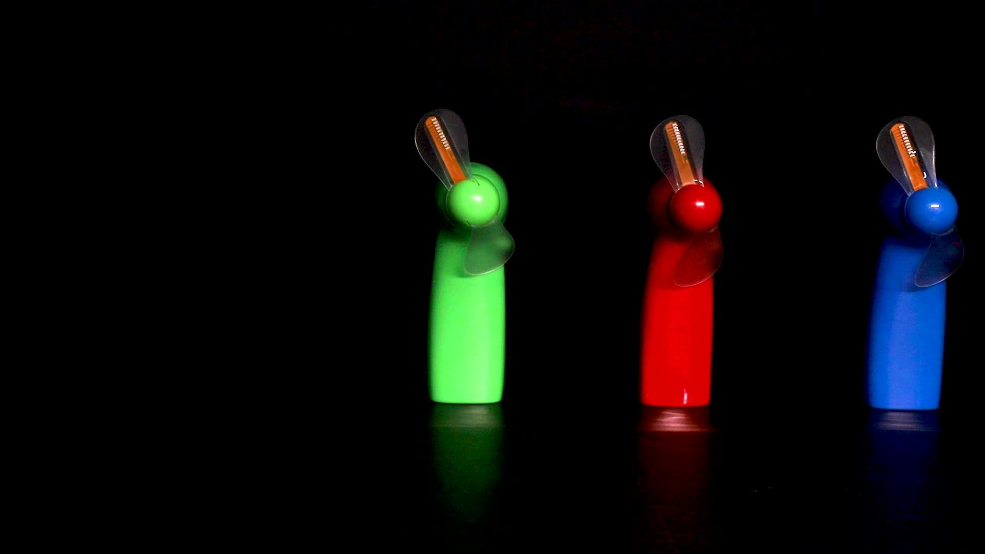 Luminous Portable Colorful Led Fan Programmable Texts Promotional Mini ...