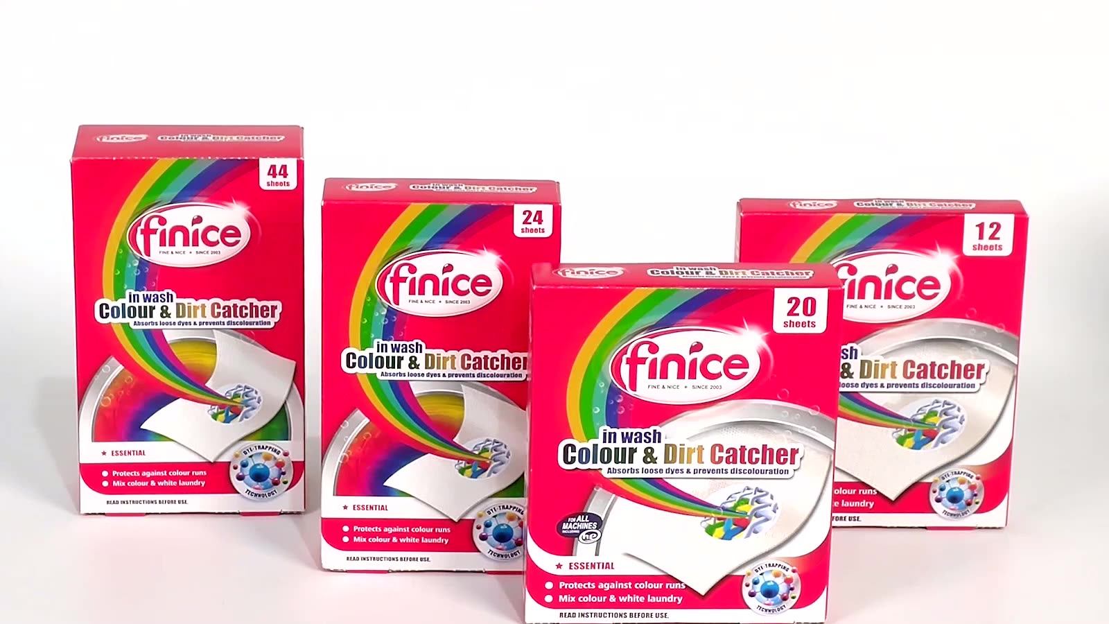 Finice Colour Fabric Absorber Color Grabber Sheets Washing Color Run ...