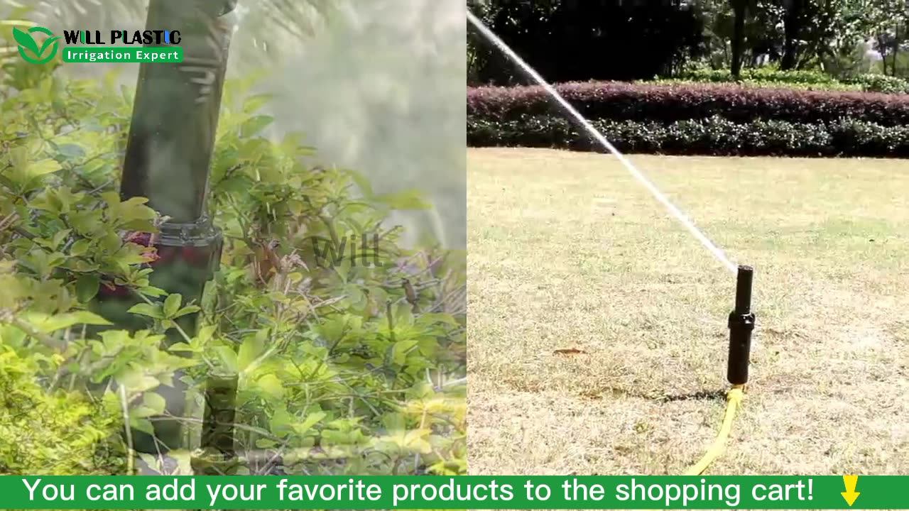 Garden Sprinkler Irrigation System 3/4" Water Pop Up Rotary Sprinkler ...