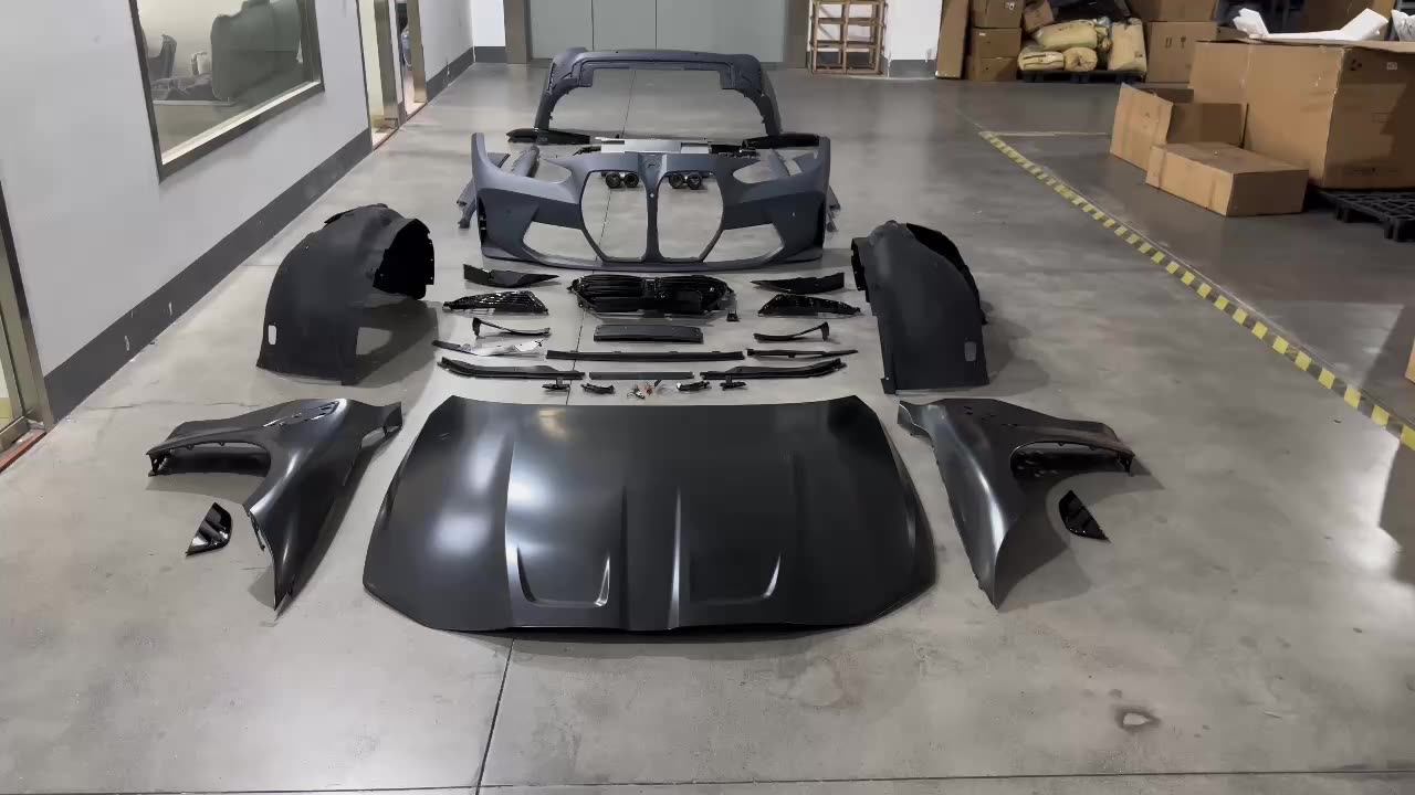 Old To New Body Kit For Bmw G22 Upgraded To G82 M4 Bumper Look Car ...