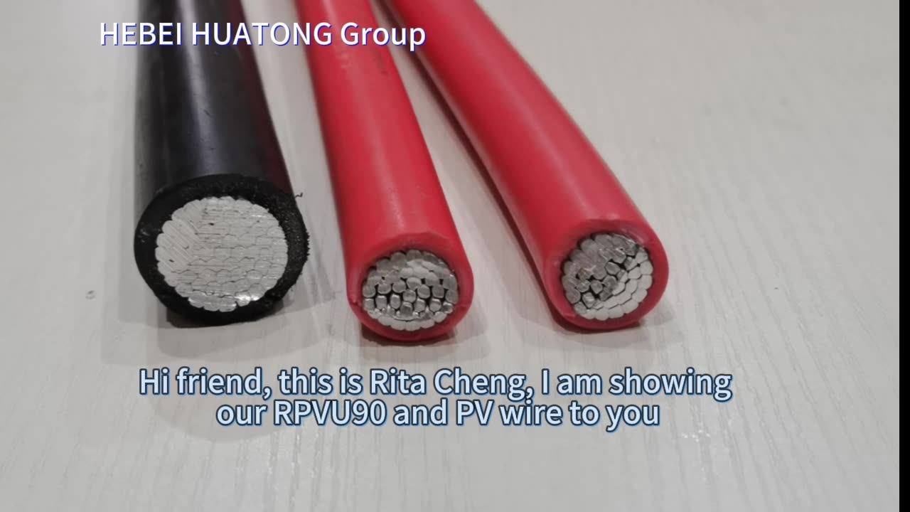 Rpvu90 2000v Aluminum Conductor Al/xlpe Insulation Solar Project ...
