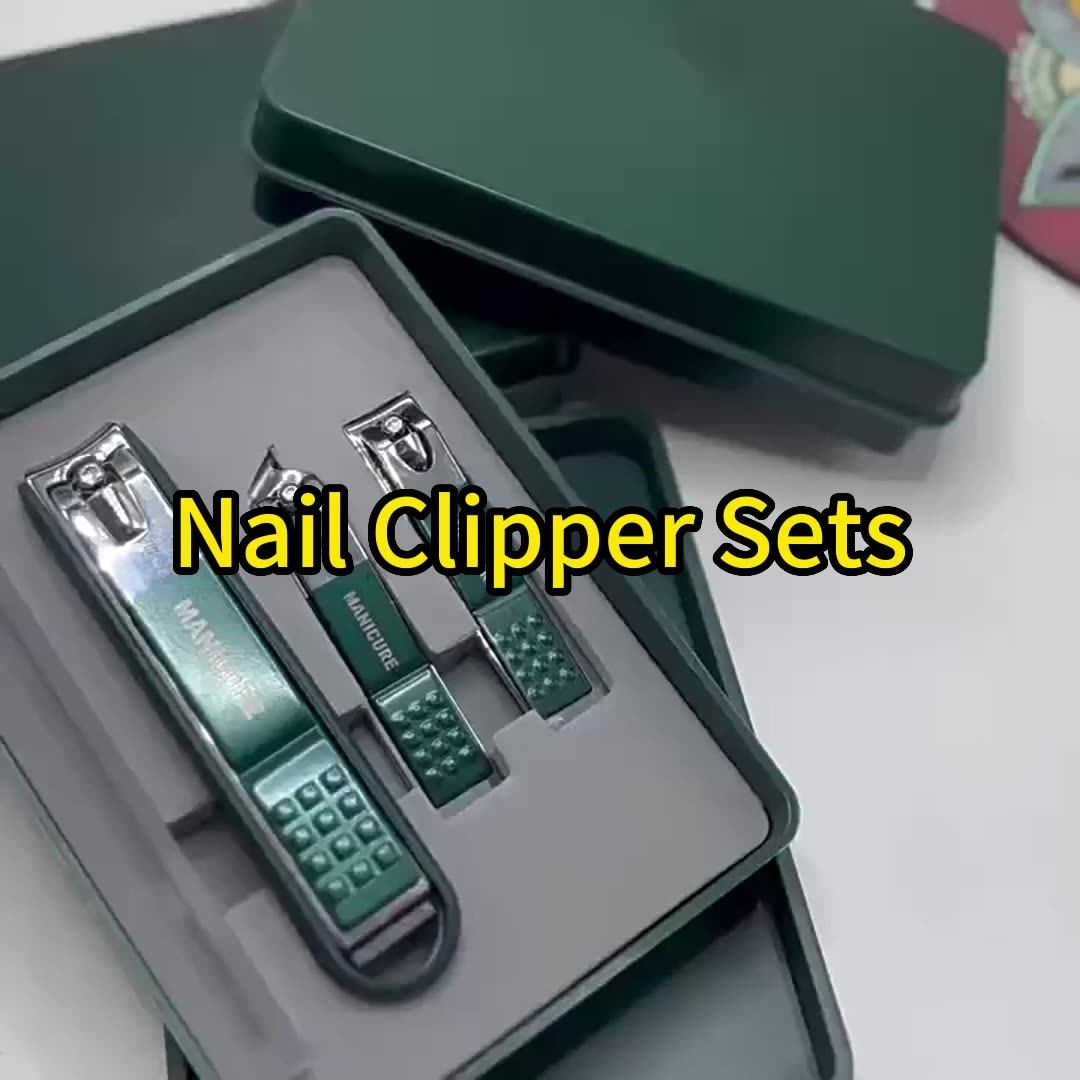 Manicure Set Portable Nail Clipper Scissors 6pcs Pedicure Kits Green ...