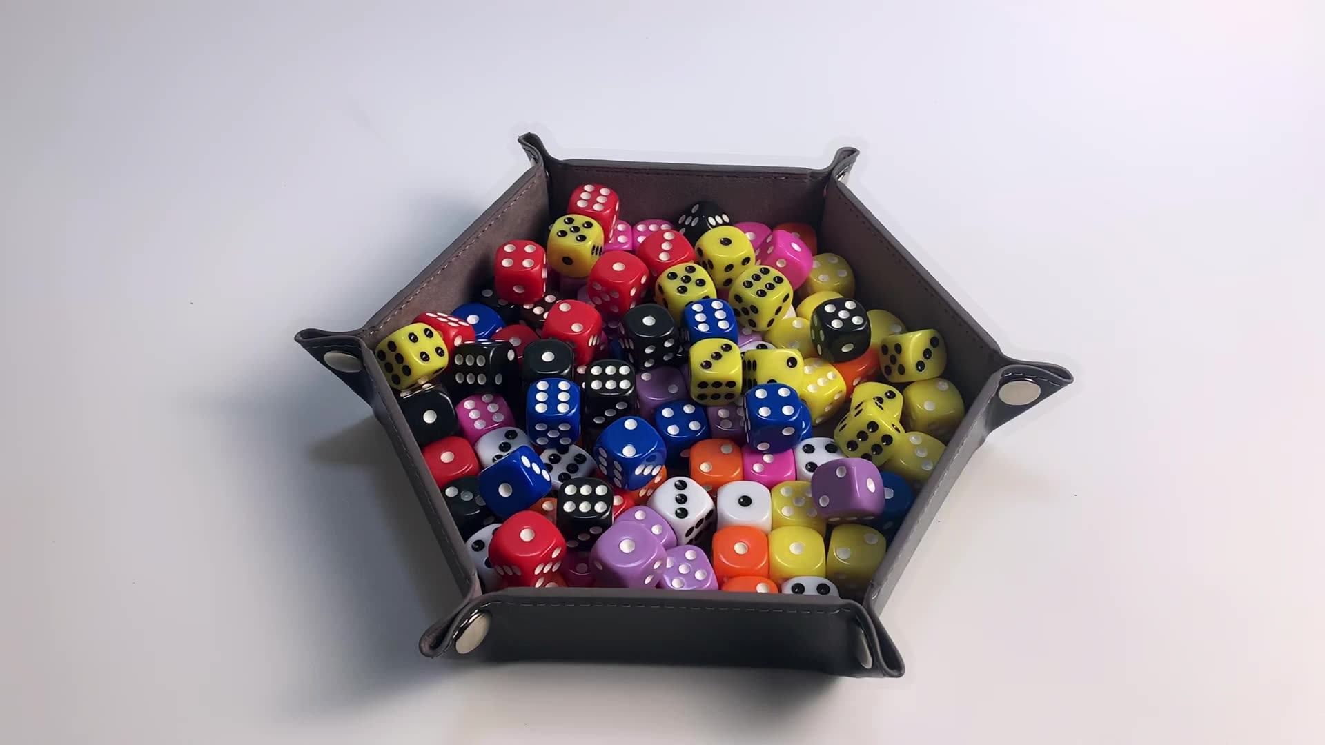 Solid Colors 16mm Sided Round Corner Pip Dots Cube Plastic Acrylic ...