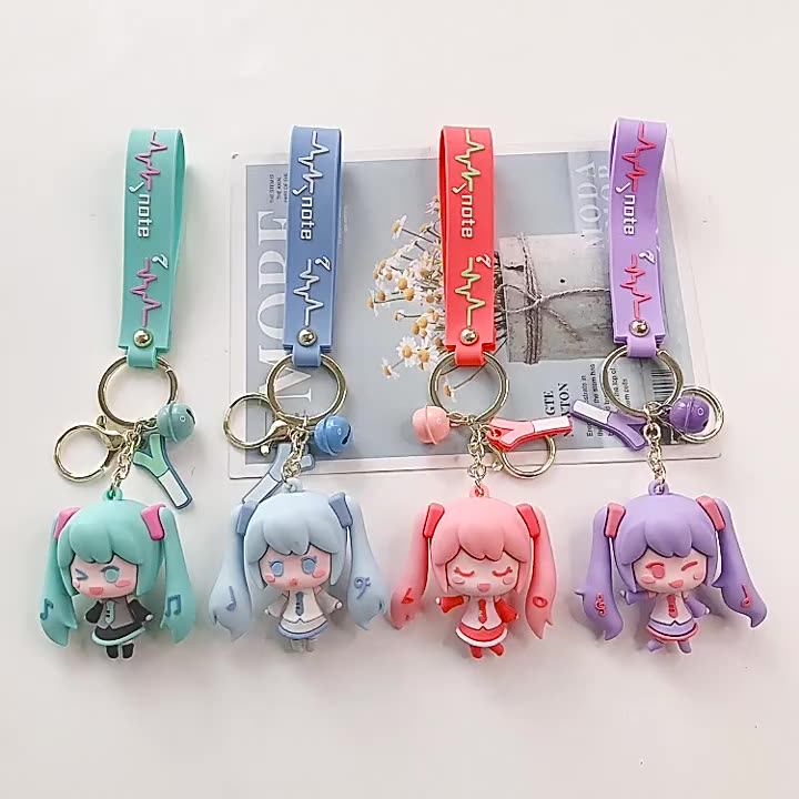 Craftsman Girl Pvc Key Ring Girl Cute Bag Soft Glue Hanging Decoration ...