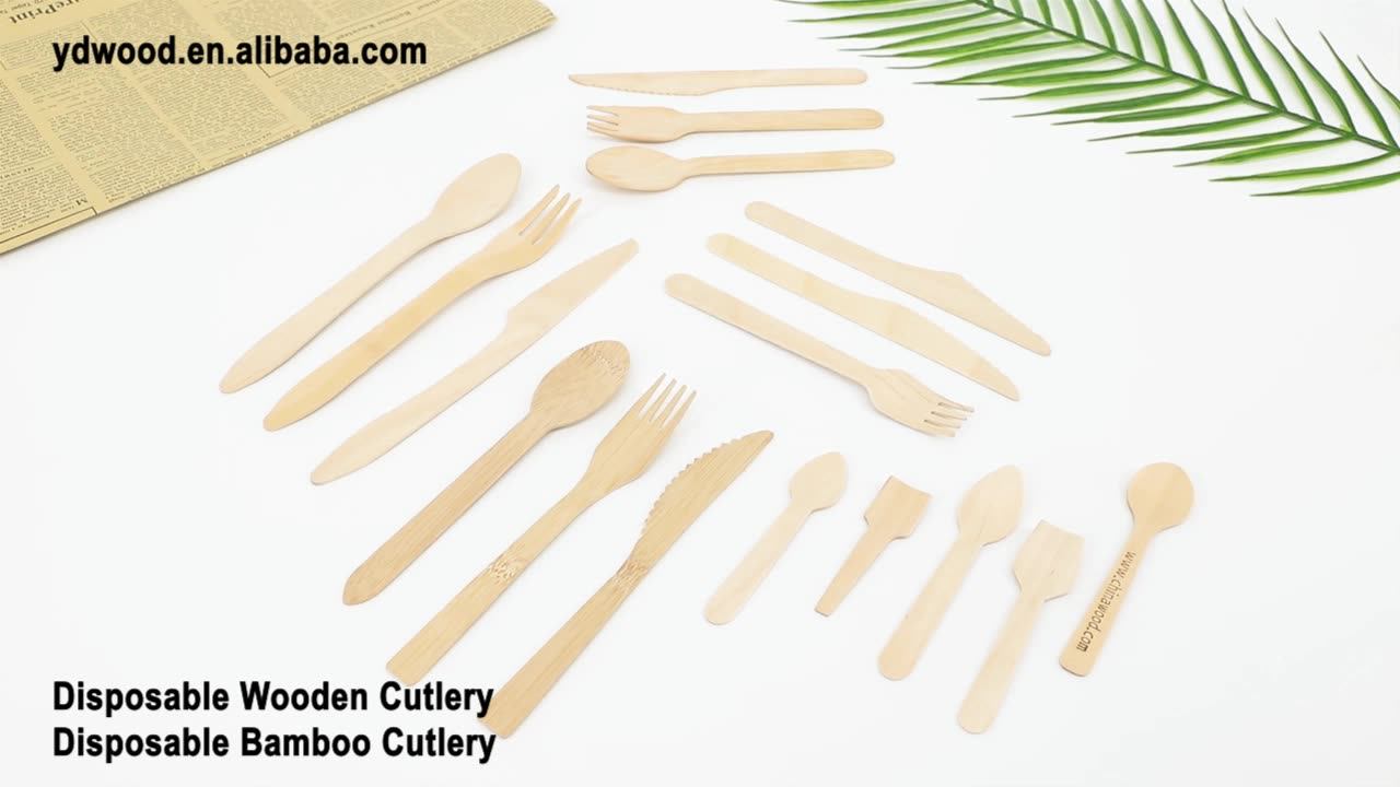 Yada China Wood 100% Biodegradable Bamboo Disposable Spoons And Forks ...