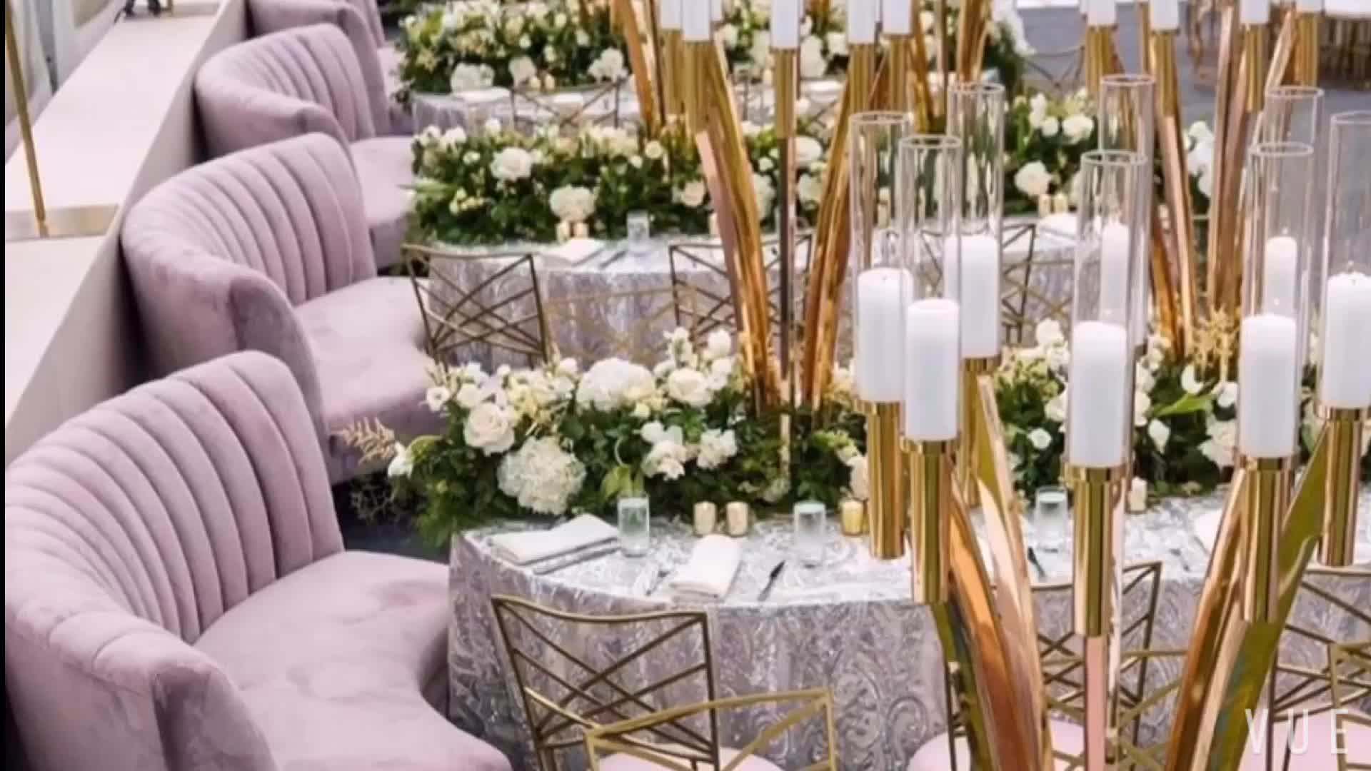 Zt-396 Wedding Decoration Materials Crystal Metal Candle Stand For ...