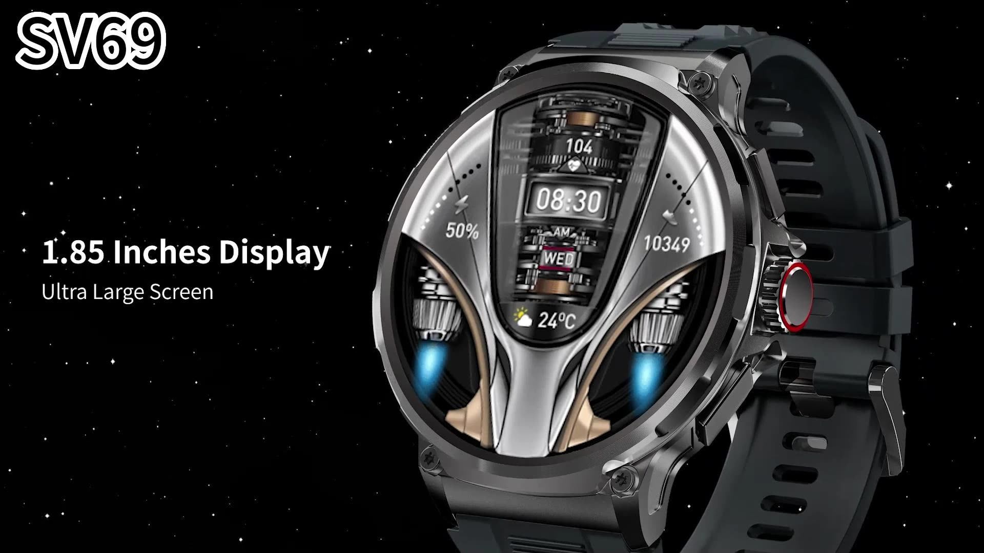 2024 1.85'' Big Screen Sv69 Smart Watch 710mah Large Capacity Battery ...