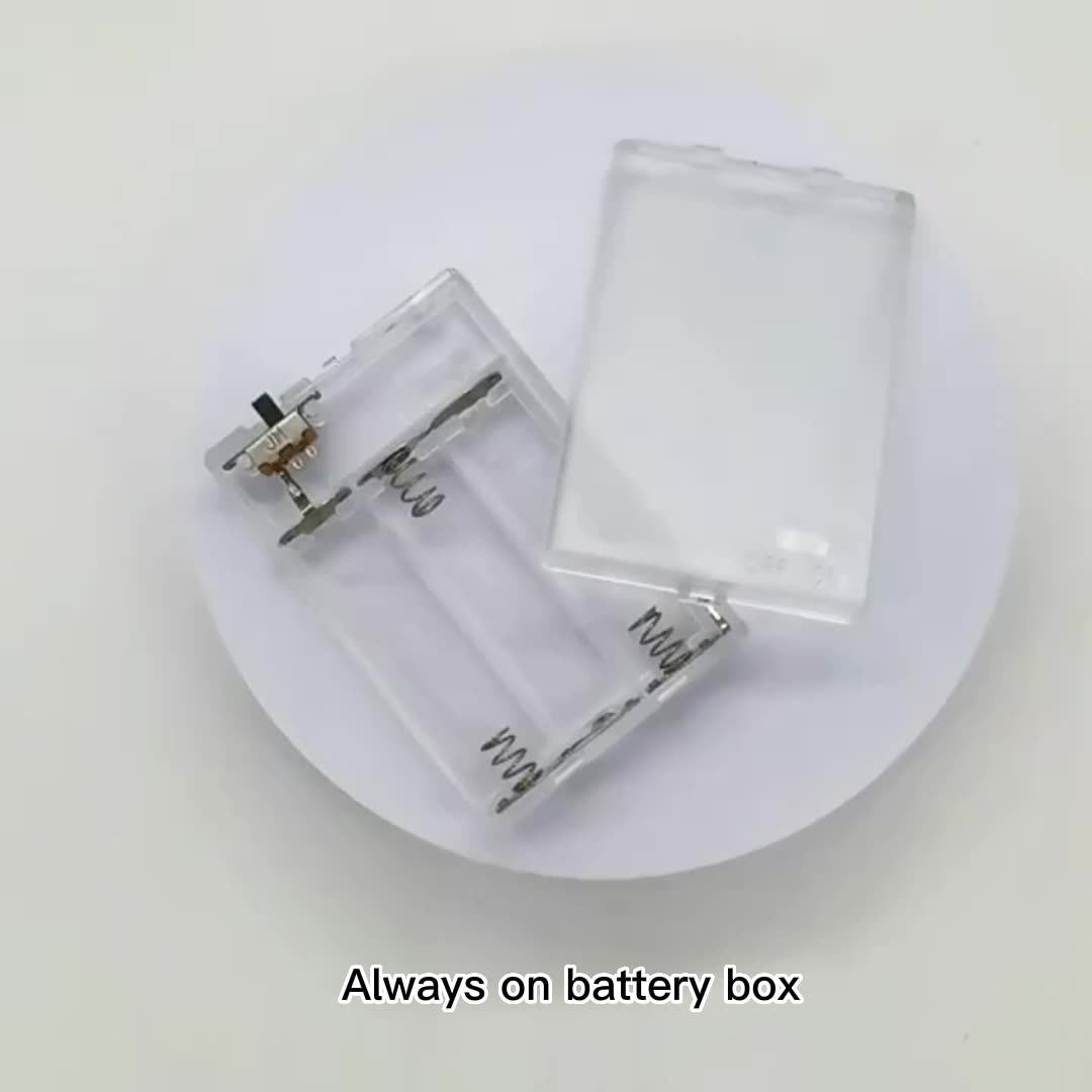 3 Aa Battery Holder Box Case With Switch 4.5v Transparent Battery Box ...