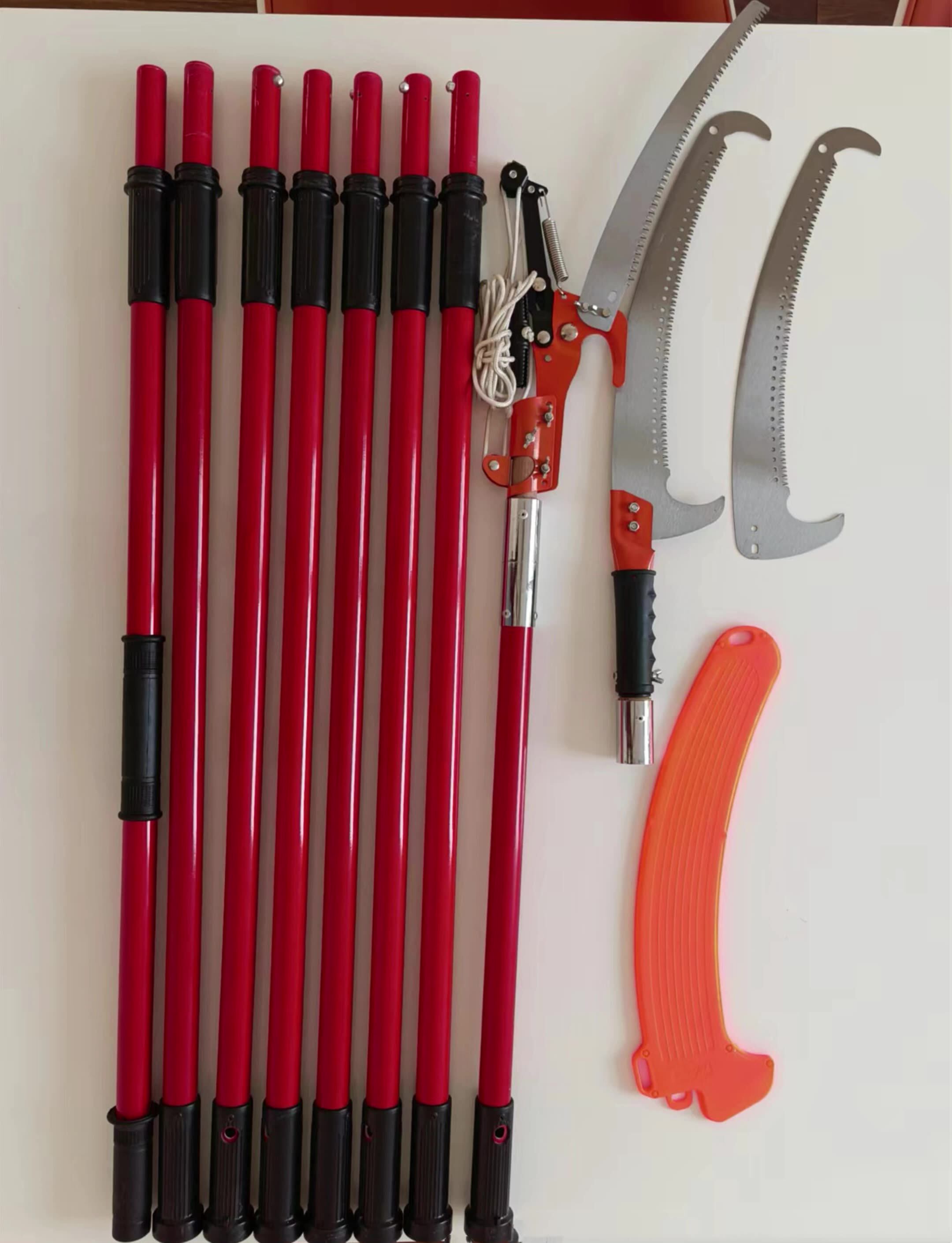 26 Foot Fiberglass Extension Pole Pruning Saw Tree Pruner Tree Trimming ...