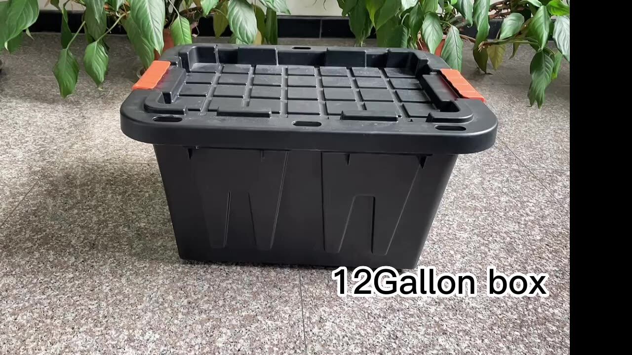 Quality 12 Gallon Storage Container Tote Heavy Duty Large Plastic ...