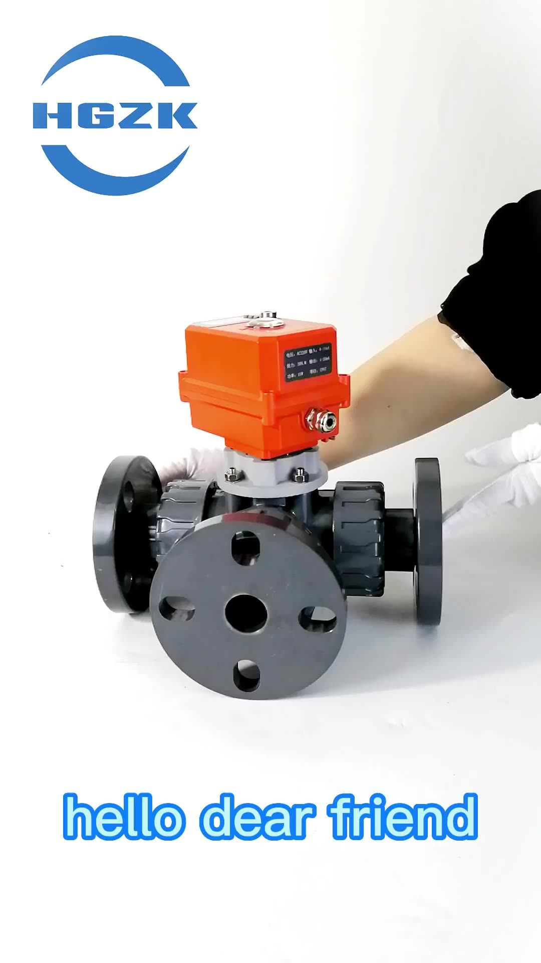 Upvc 3-way Water Ball Valve 4-20ma Electric Actuated Modulating Type ...