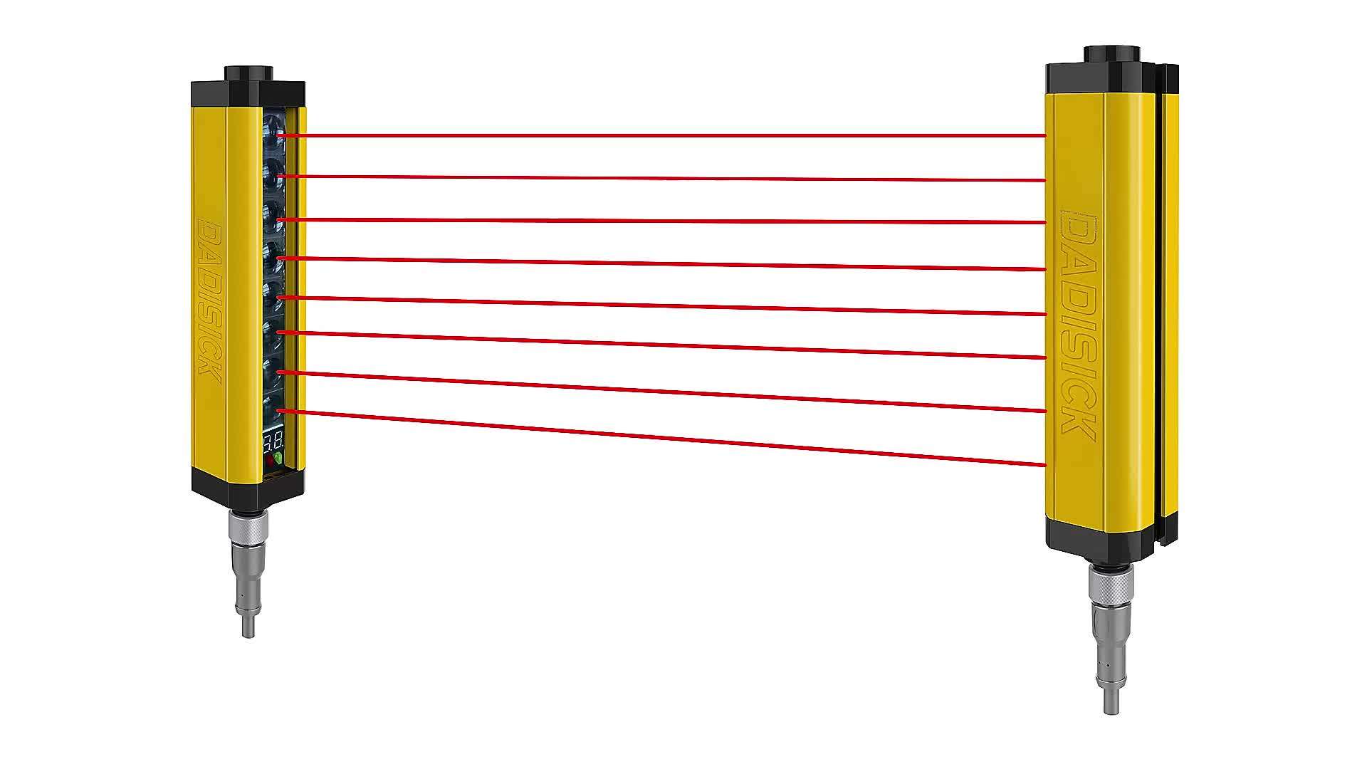 Optical Automatic Width Measuring Safety Light Curtain Area Sensor ...