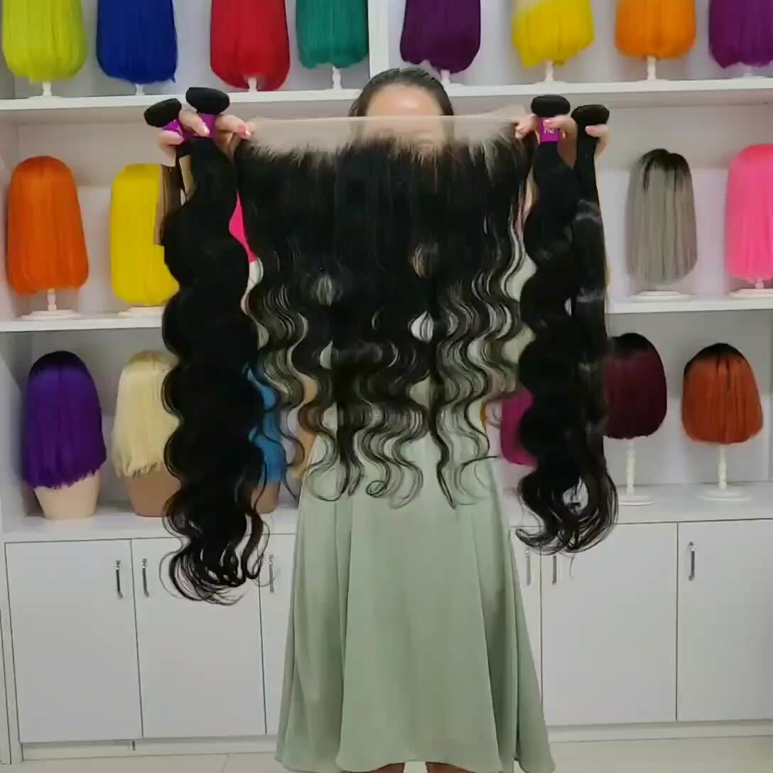 Cheap Loc Extension Human Hair Bundles With Closure Set Body Wave Human ...