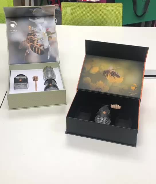 Luxury Custom Logo Print Cardboard Honey Jar Box Glass Bottle Paper ...